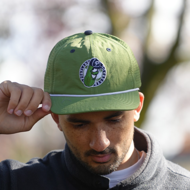 Official League x Portland Pickles Badge Green Nylon Aero Hat ...