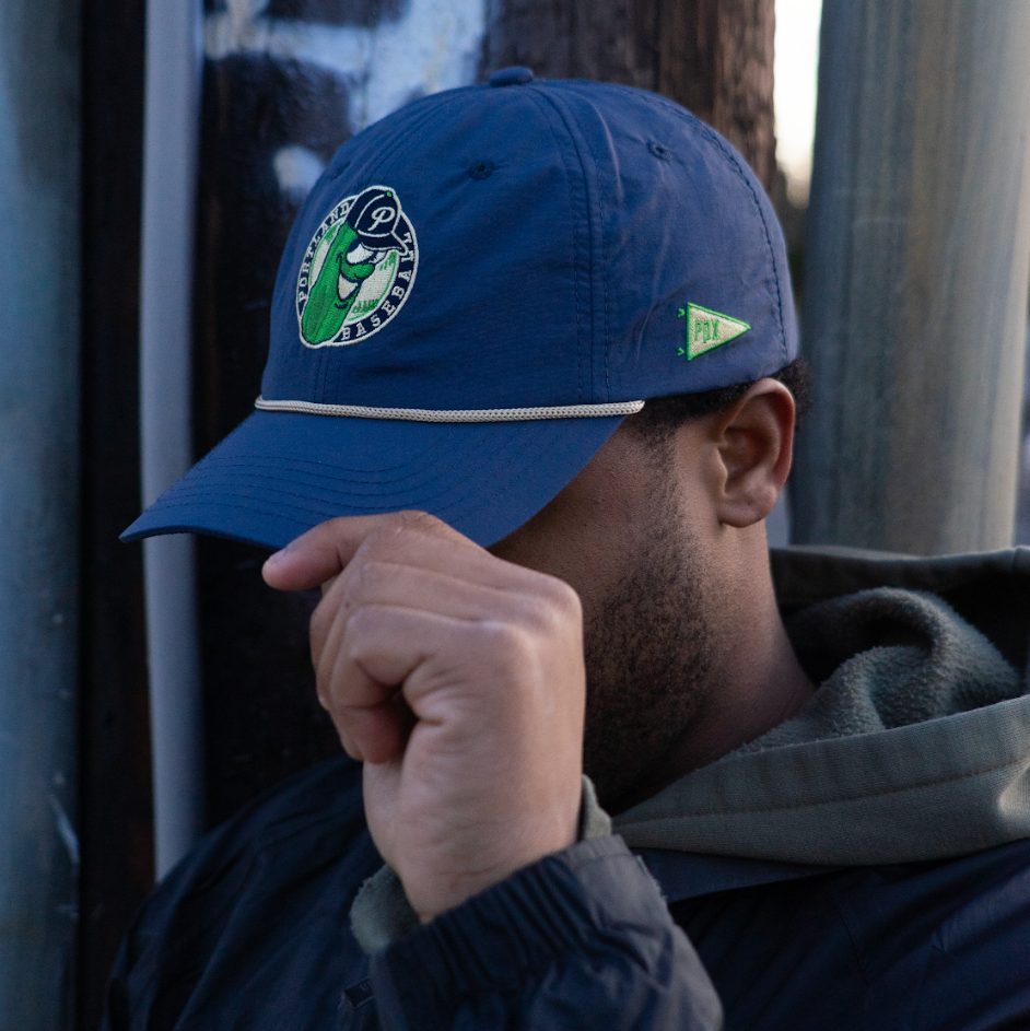 Official League x Portland Pickles Badge Navy Nylon Hat – Portland ...